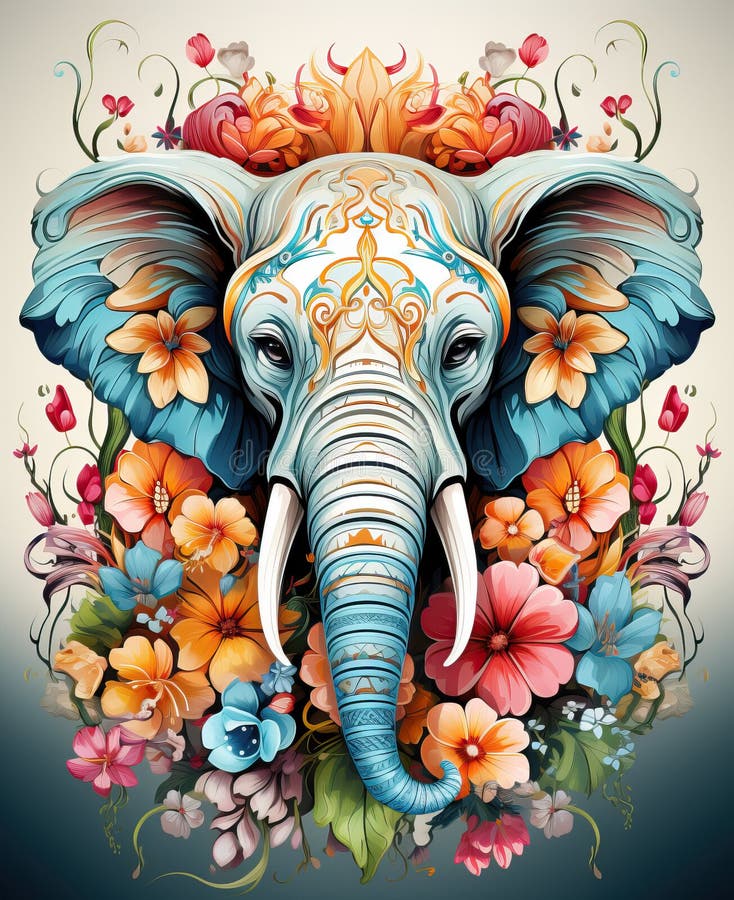 Color Image of an Elephant Close Up. Stock Image - Image of wallpaper ...