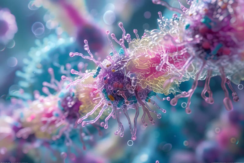 Color Image of a Microcosm, Organic Molecules, Bacteria, Viruses or DNA ...