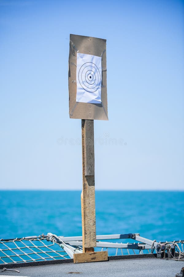 Paper Shooting Target on a Pole Stock Photo - Image of detail ...