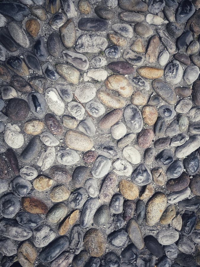 Pavement Made of Round Stones Stock Image - Image of oval, detail ...