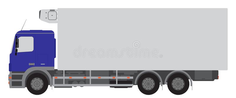 Color Image of a Refrigerated Truck. Vector Illustration. Stock Vector ...