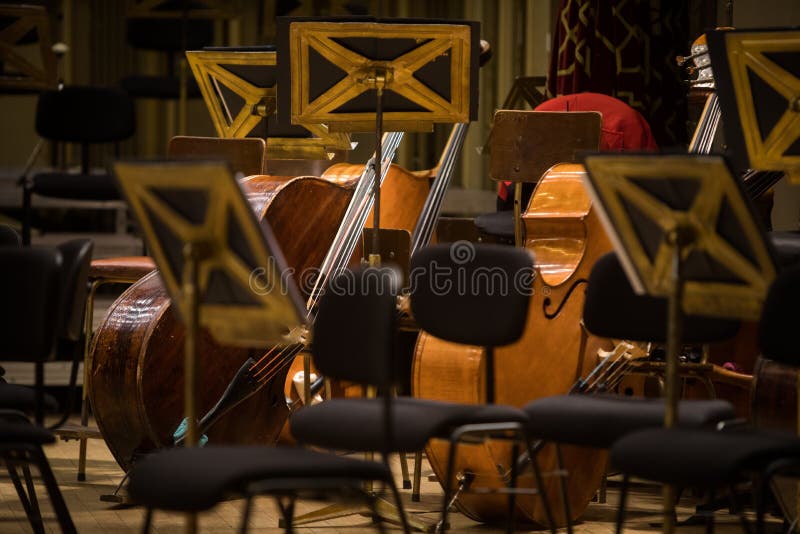 Orchestra Empty Seats on a Stage Stock Image - Image of musician, event ...