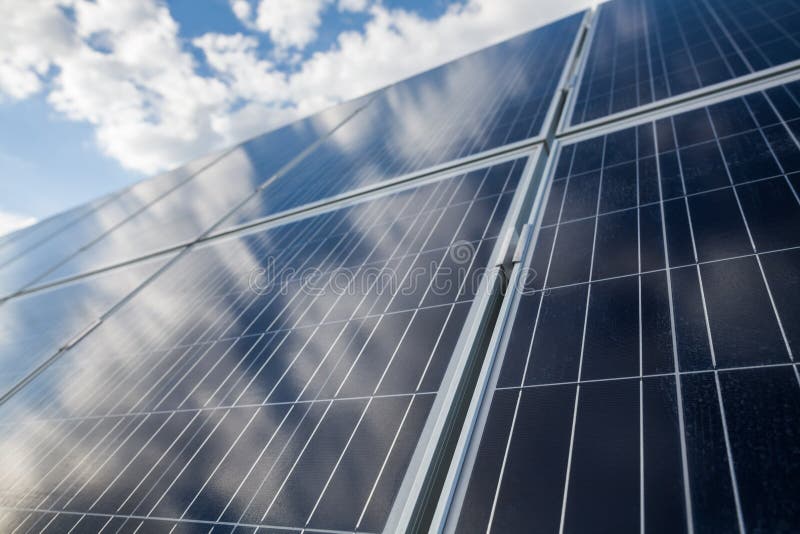 Solar panel detail stock image. Image of sunlight, environmental ...