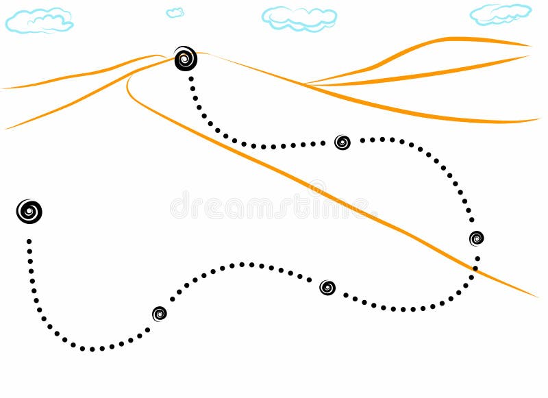 Color images of routes stock vector. Illustration of desert - 263668174