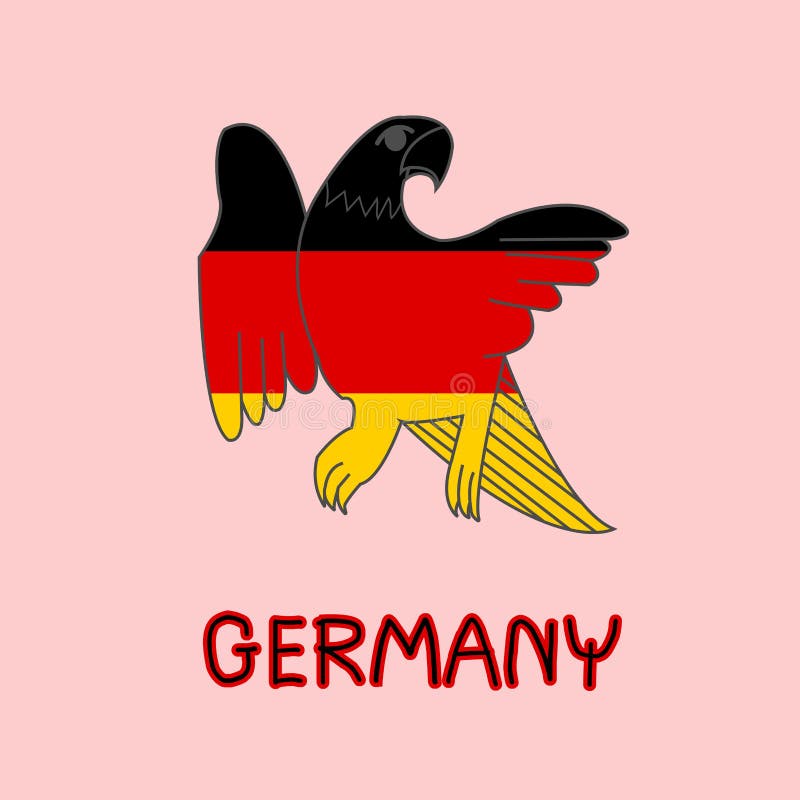 National Animal With German Flag Stock Vector - Illustration of hooves ...