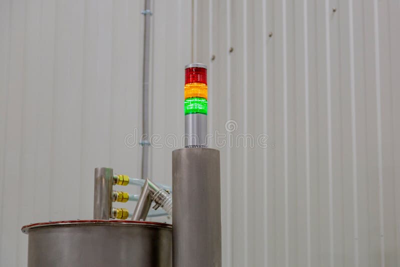 Color Indicator of Industrial Machine Operation Stock Photo - Image of ...