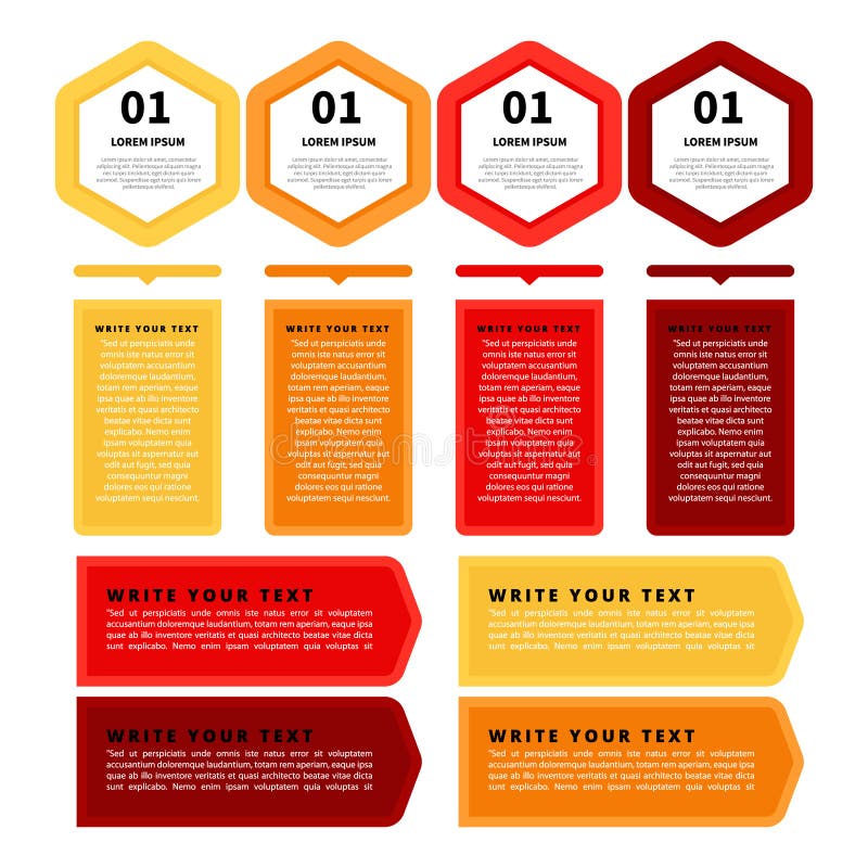 Color Infographic Banner. Transparent Geometric Circles with Text ...