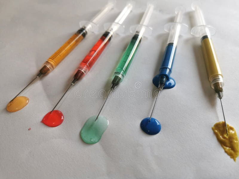 A color injections stock photo. Image of blue, color - 191274006