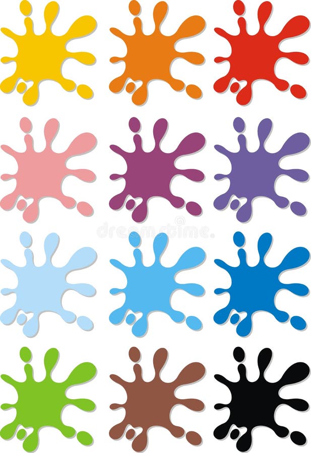 Color splash spots stock vector. Illustration of paint - 18851725