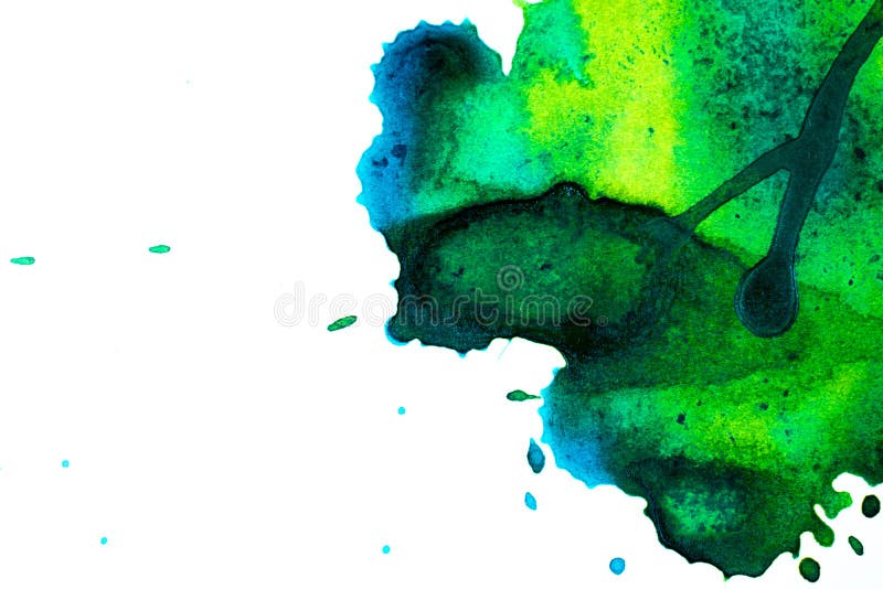 Color ink blot on white stock image. Image of color - 202660953