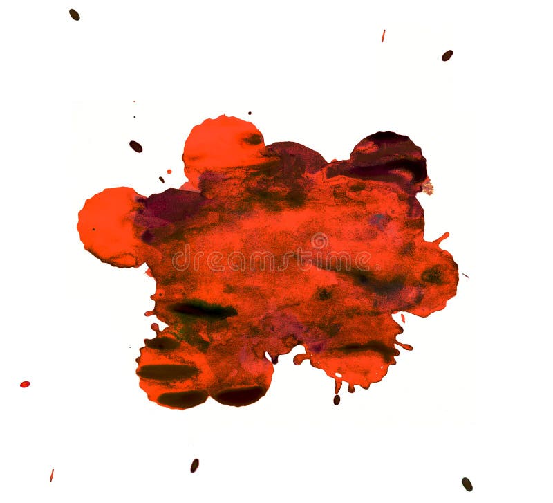 Color ink blot on white stock image. Image of color - 202660953