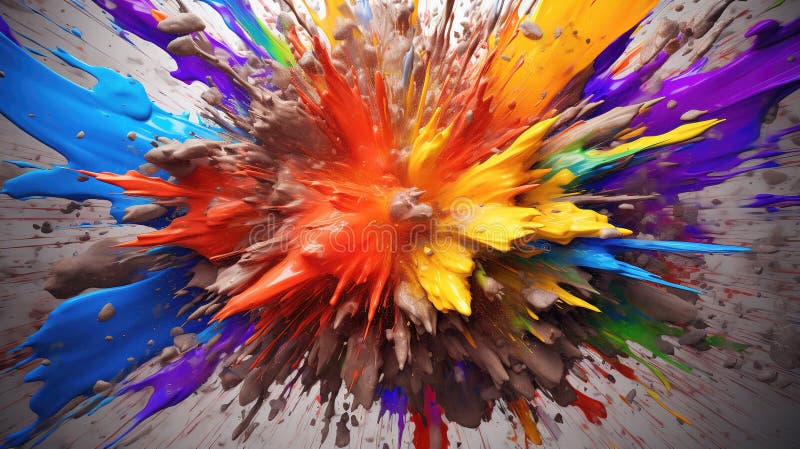 Color Ink Explosion, Wallpaper Design, Ai Generated Image Stock ...