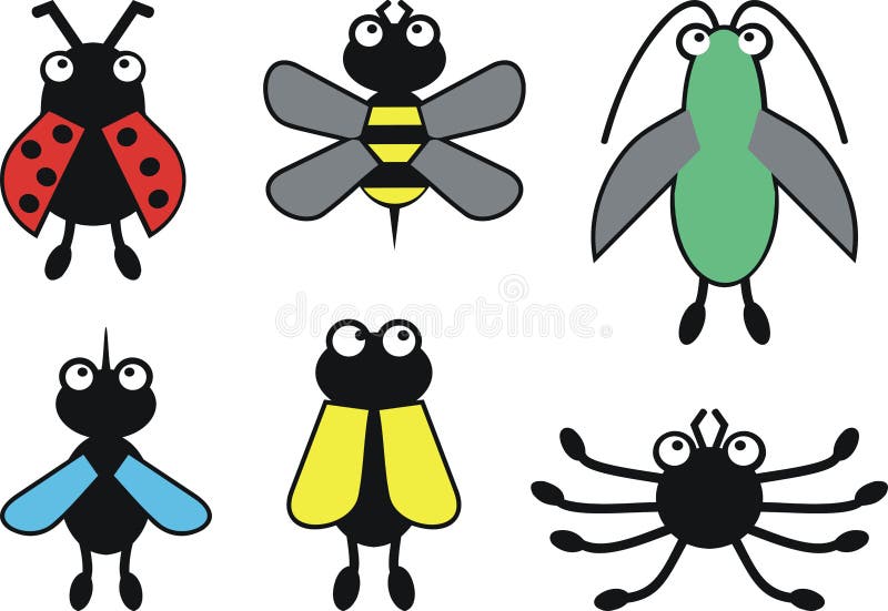 Color insects stock vector. Illustration of insect, cartoon - 36262728
