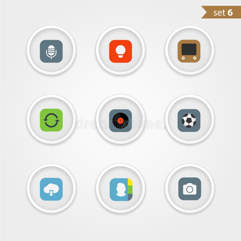 Web color interface icons stock vector. Illustration of interface ...