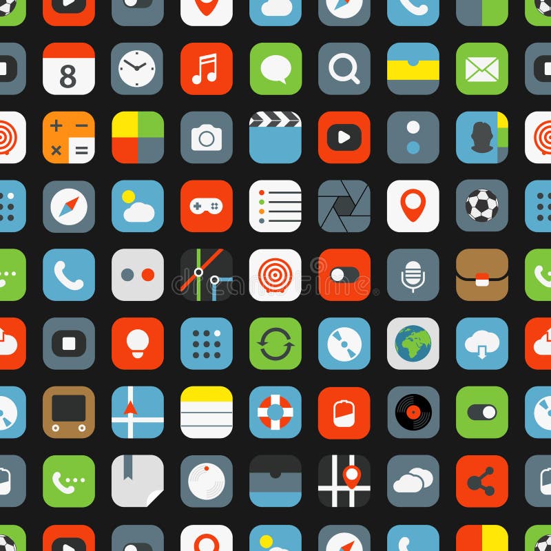 Web color interface icons stock vector. Illustration of interface ...