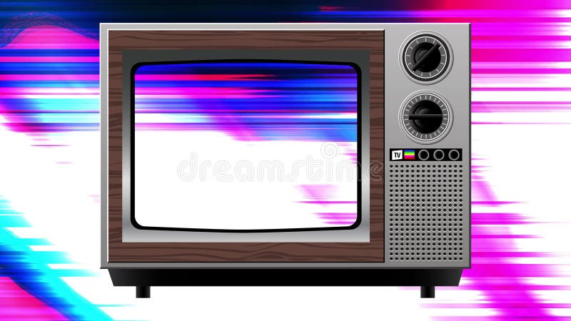 Color Interference Distortion on Old Tv Stock Footage - Video of ...
