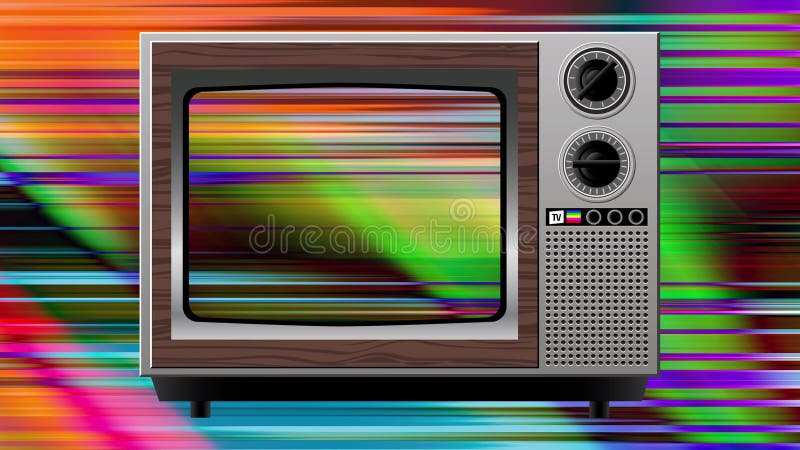 Color Interference Distortion on Old Tv Stock Footage - Video of ...
