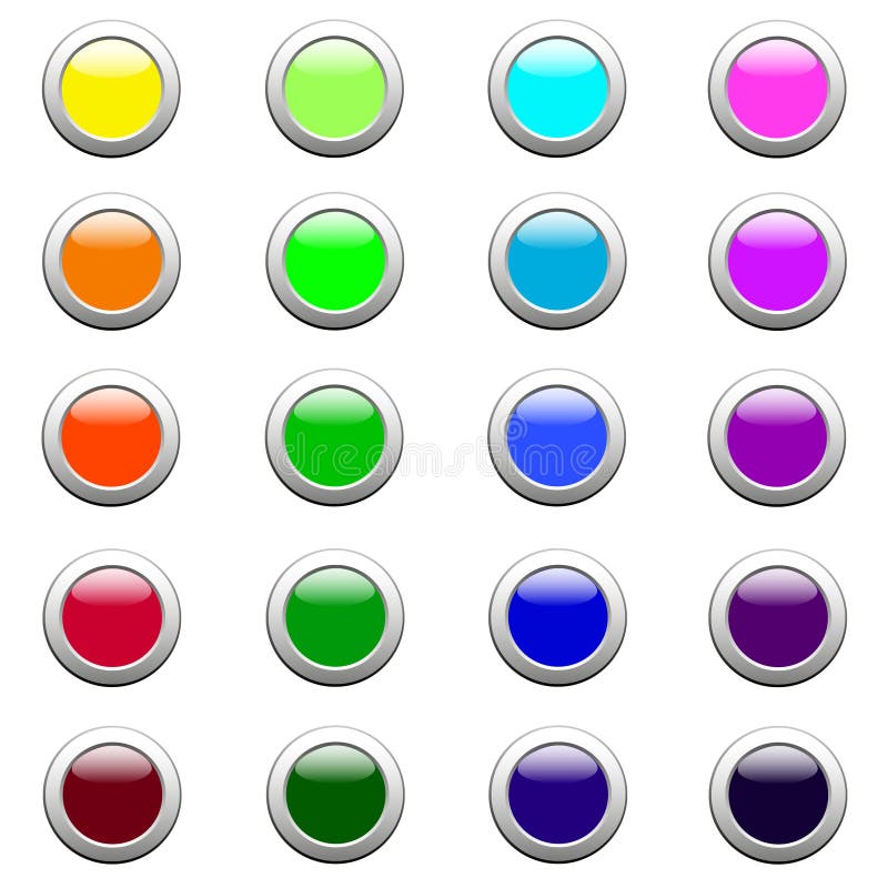Color internet buttons stock illustration. Illustration of circle ...