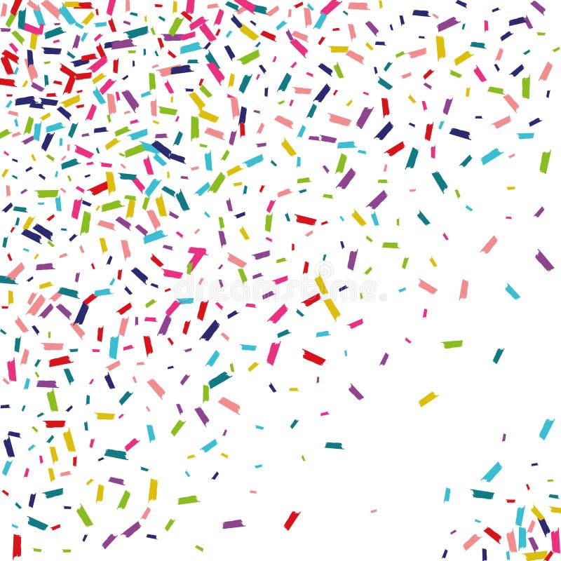 Color Invitation Confetti Design. Rain Postcard Stock Vector ...