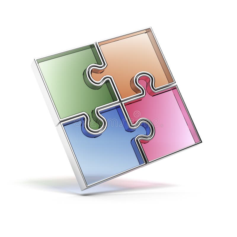 Rgb Color Jigsaw Puzzle Pieces Stock Illustration - Illustration of ...