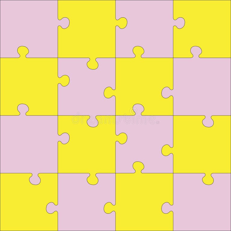 16 Piece Jigsaw Template Stock Illustrations – 310 16 Piece Jigsaw ...