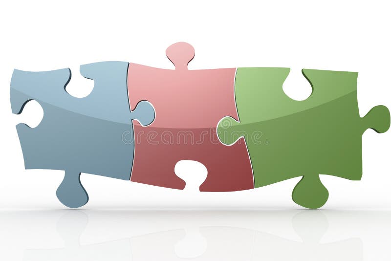 Color Jigsaw Puzzle Isolated Stock Illustration - Illustration of idea ...