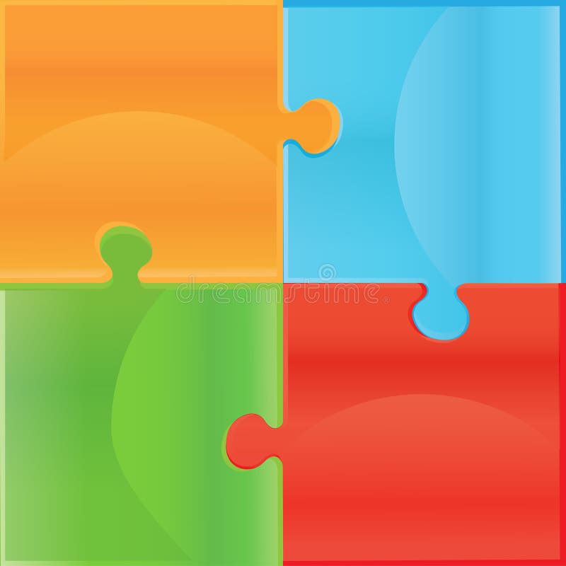 Color Jigsaw puzzle stock vector. Illustration of piece - 74593952