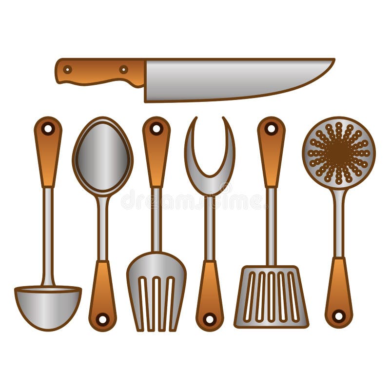 Color Kitchen Tools Icon Image Stock Illustration - Illustration of ...