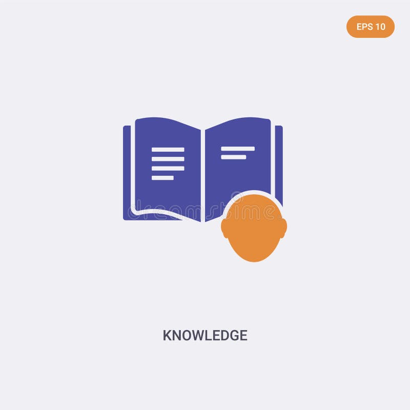 2 Color Knowledge Base Concept Line Vector Icon. Isolated Two Colored ...