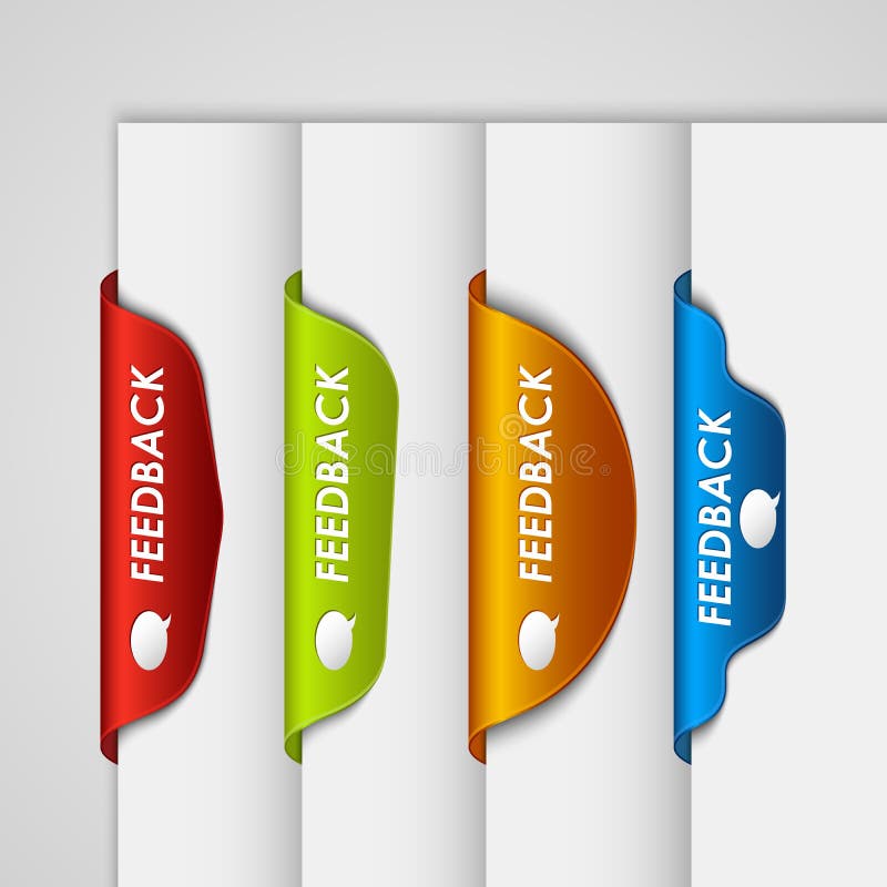 Feedback bookmarks stock vector. Illustration of gold - 26510626