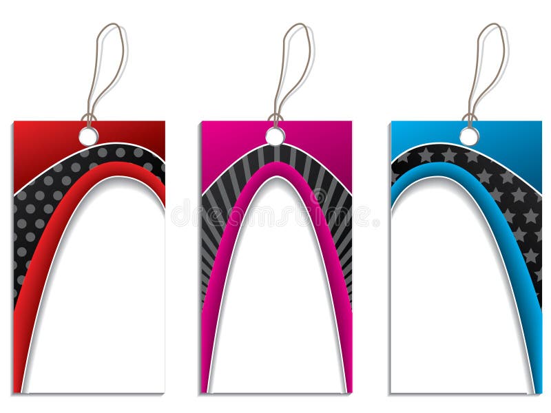 Color label design set stock vector. Illustration of promotion - 18348838