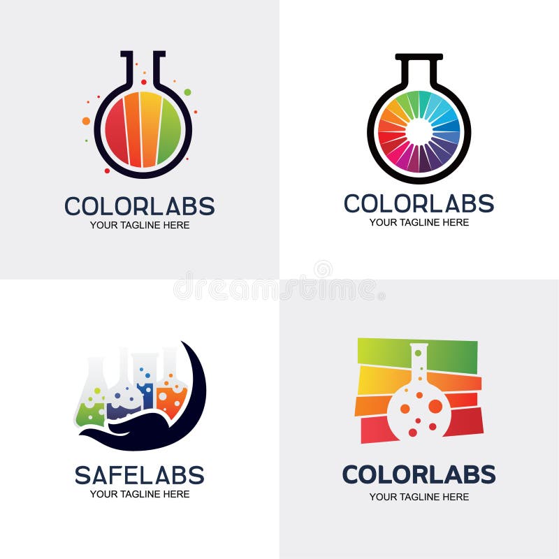 Color Labs Logo Set Design Template Collection Stock Vector ...