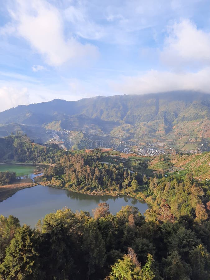 Color Lake in the Dieng Plateau Central Java Stock Photo - Image of ...