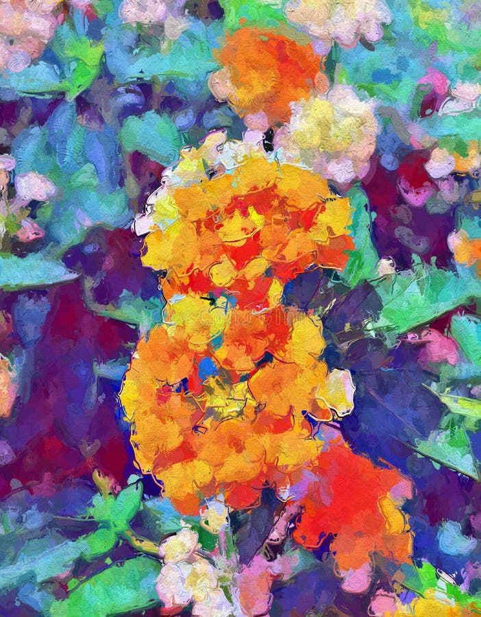 Lantana Flower Drawing Stock Photos - Free & Royalty-Free Stock Photos ...