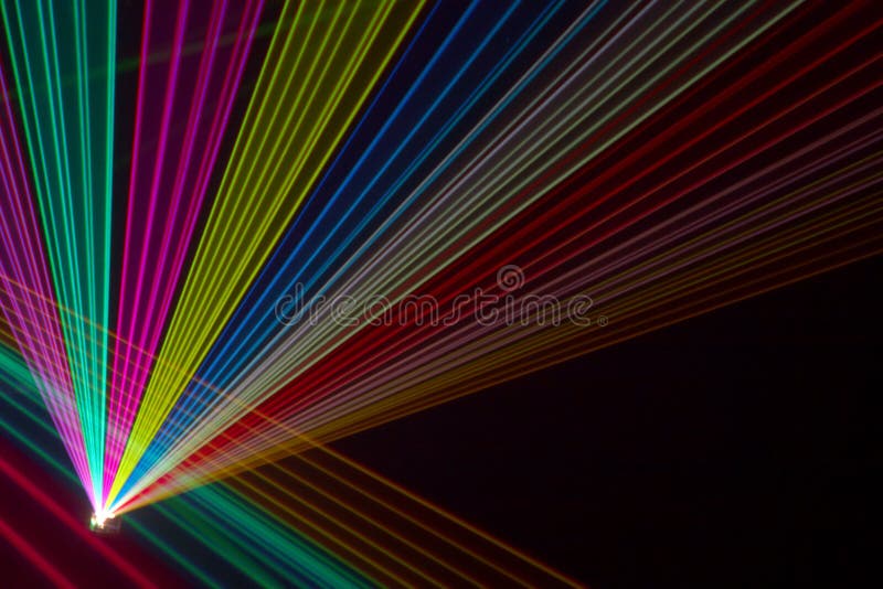 Color laser beams stock image. Image of show, laser, blue - 11112709