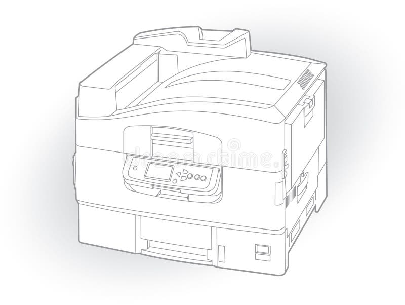 Color laser printer stock vector. Illustration of digital - 30578414