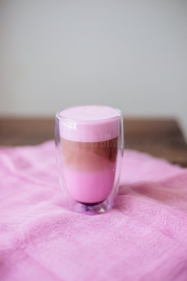 Color latte in a glass. stock photo. Image of cappuccino - 123674430