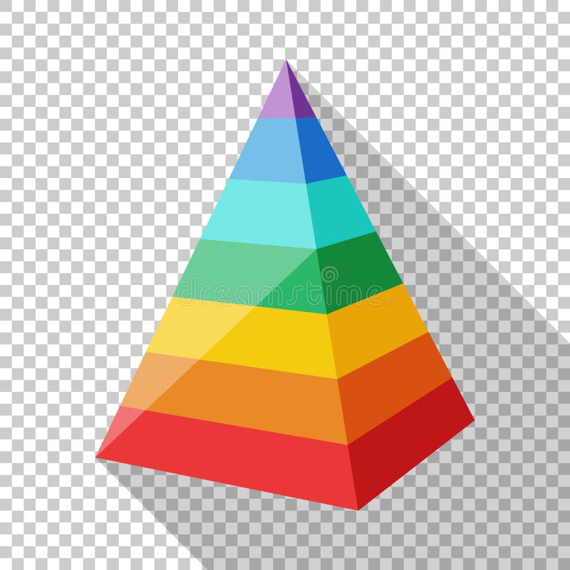 3 layered Pyramid stock illustration. Illustration of white - 10125606