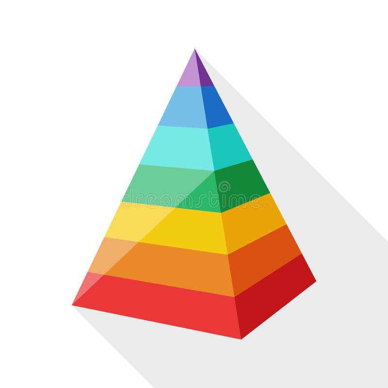 Color layered pyramid icon stock vector. Illustration of colors - 235750645