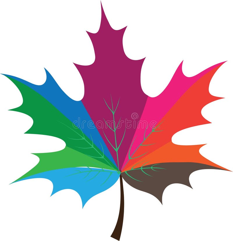 Color leaf stock illustration. Illustration of blue, color - 23510620