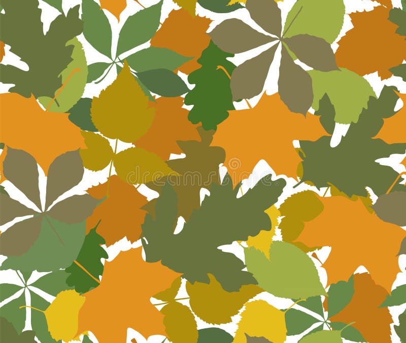 Seamless Repeating Fall Leaf Background Stock Vector - Illustration of ...