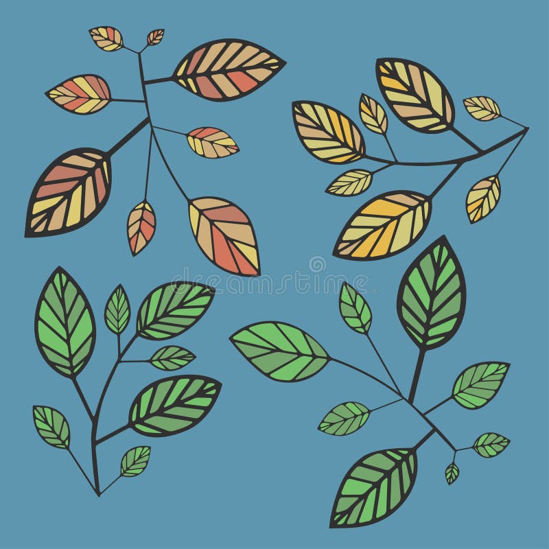 Color leaves stock illustration. Illustration of fall - 26468322