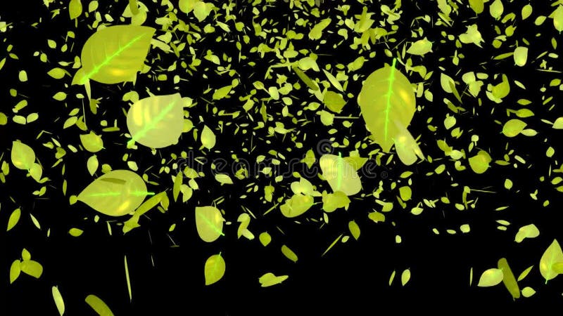 Color Leaves Falling Particles Motion Graphics Stock Video - Video of ...