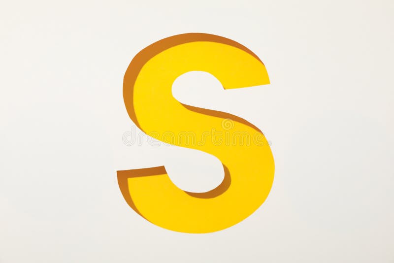 Color Letter S on White Background Stock Image - Image of card ...