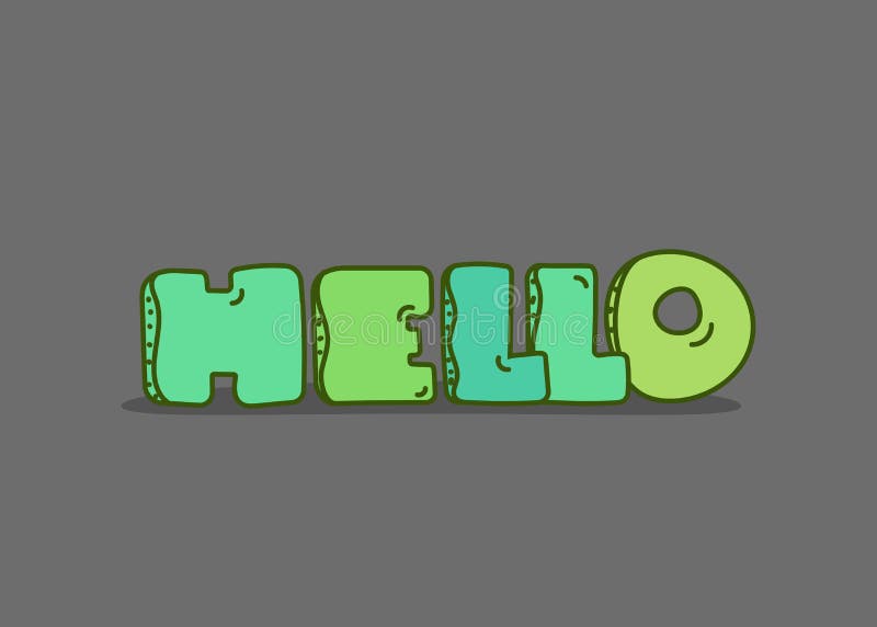 Color Letters Vector Illustration. Hello Stock Vector - Illustration of ...