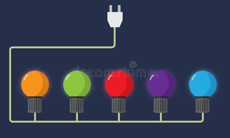 Connected Bulbs Stock Illustrations – 124 Connected Bulbs Stock ...