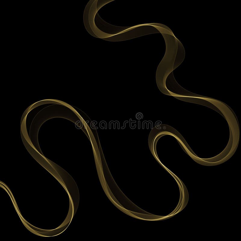 Color Light Gold on Black Background. Abstract Waves Design. Eps 10 ...