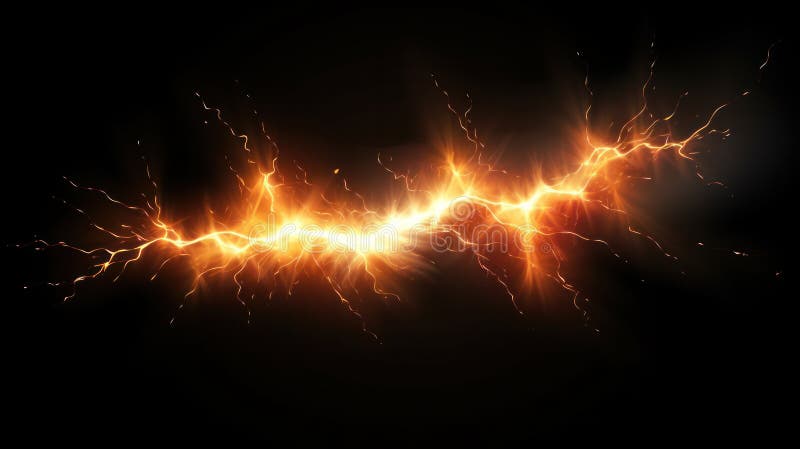 Color Lightning Bolt at Black Background Stock Photo - Image of ...