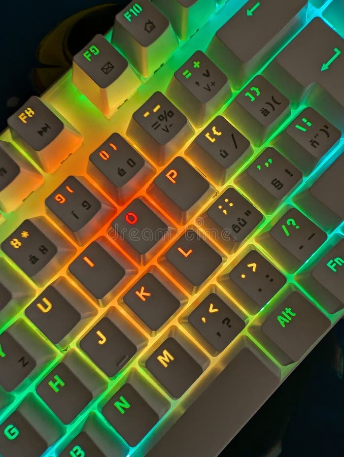 Color Lights Under Keyboard Stock Image - Image of game, cyber: 359083351