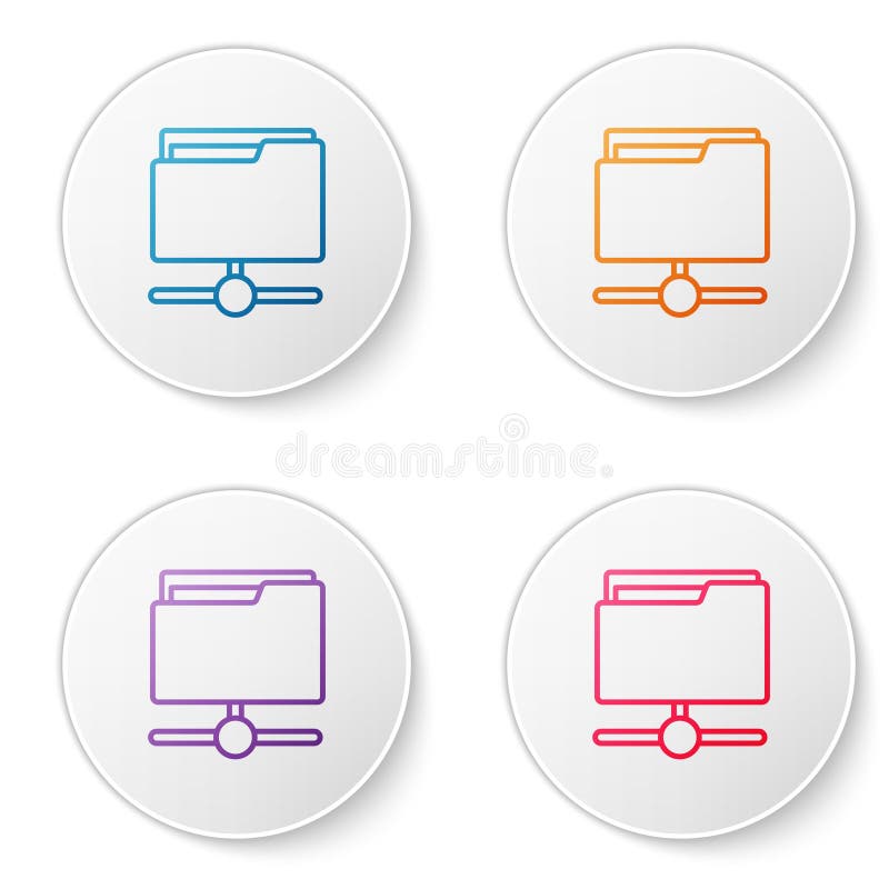 Color FTP Folder Icon Isolated on White Background. Software Update ... Color FTP Folder Icon Isolated on White Background. Software Update ...